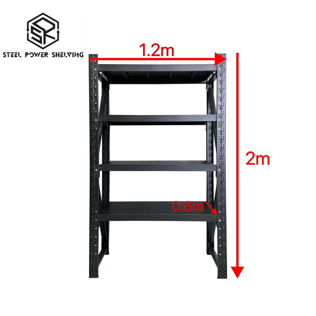 Shelf 2.0m(H)x1.2m(L)x0.6m(D)1000kg – Steel Power Shelving
