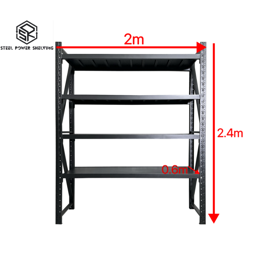 Shelf 2.4m(H)x2.0m(L)x0.6m(D)1000kg – Steel Power Shelving