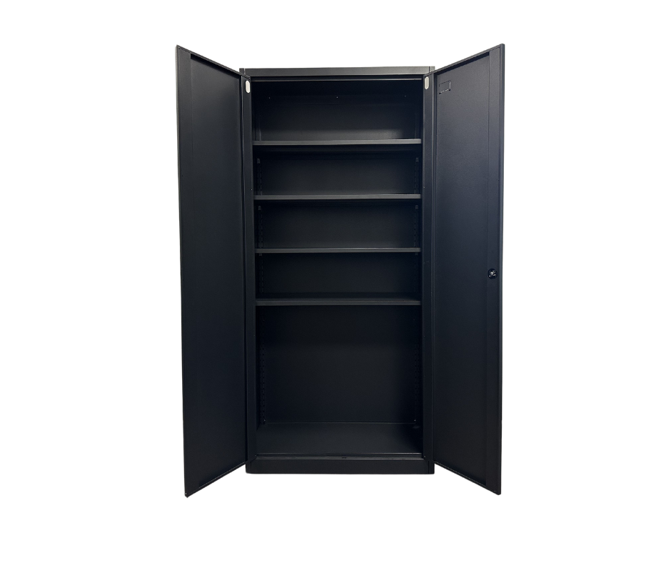 File cabinet Matt black storage unit – Steel Power Shelving